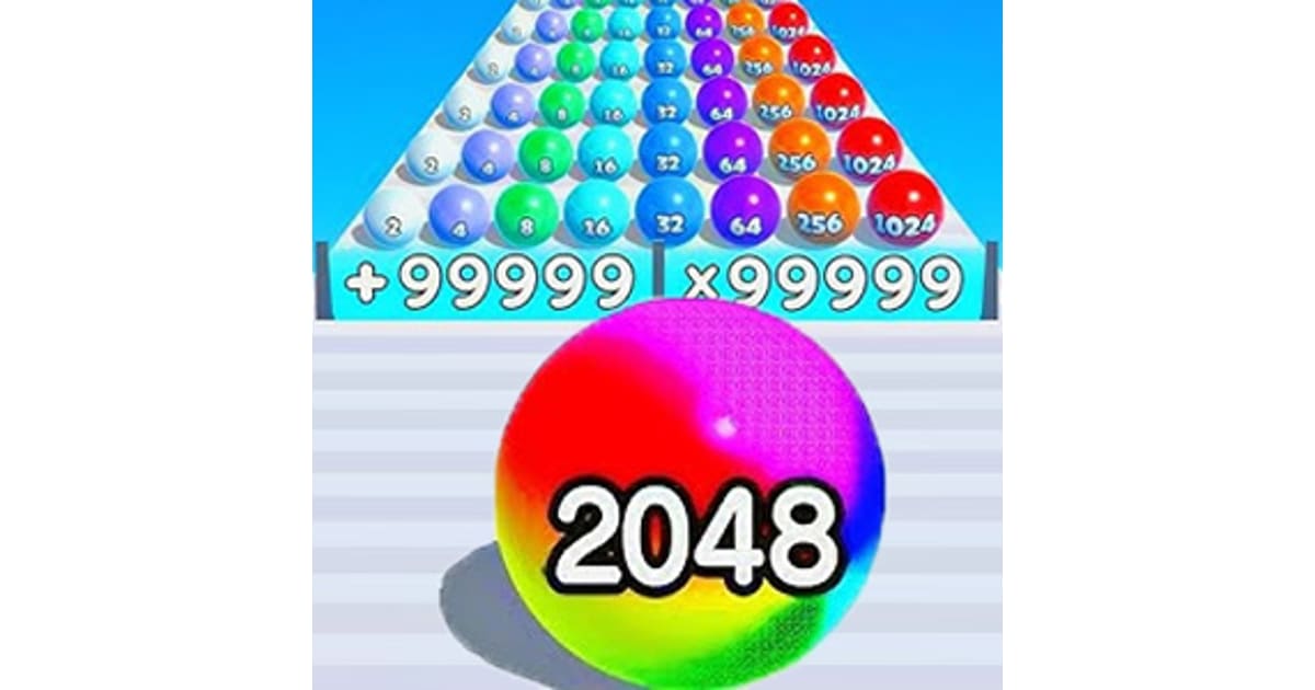 2048 Run Gorgeous Balls - Merging Running Game