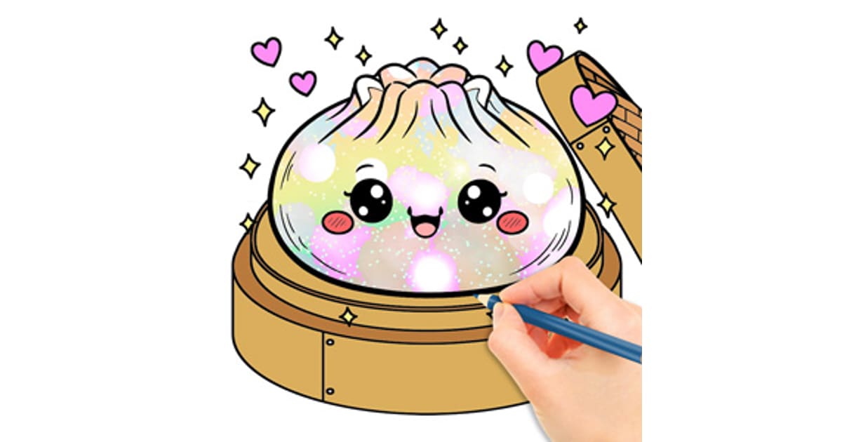 Coloring Book: Squishy Dumplings NeeDoh Games