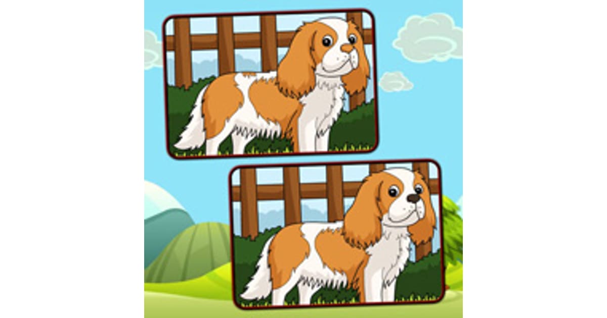 Dogs Spot The Differences Puzzle Free Online