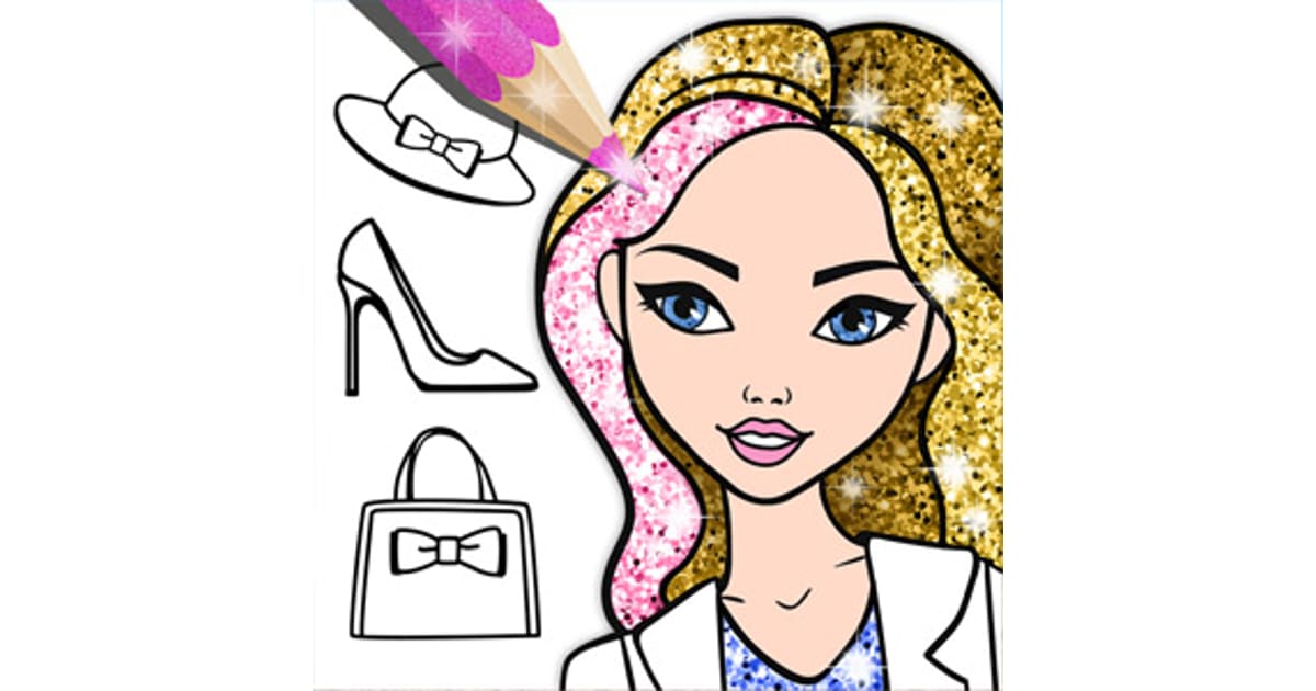 Fashion Coloring Book Glitter Game - Play Online