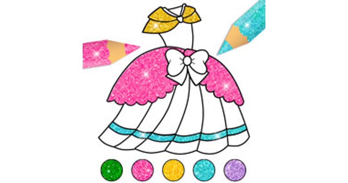Glitter Dress Coloring Game - Play Online