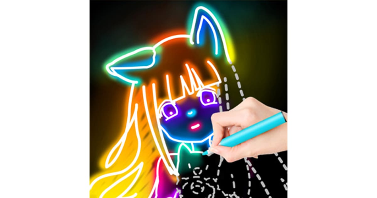 Learn To Draw Glow Cartoon Game - Play Online