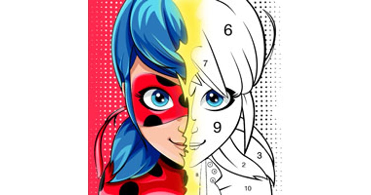 Miraculous Ladybug Color By Number Game - Play Online