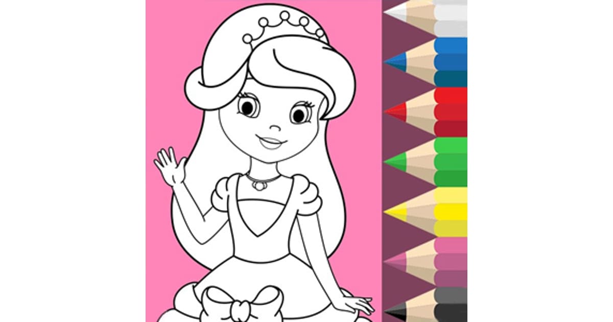 Princess Coloring Glitter Game - Play Online