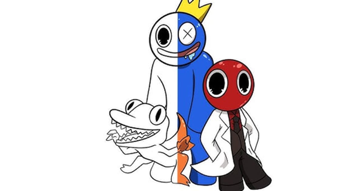 Rainbow Friends Coloring Book Game - Play Online